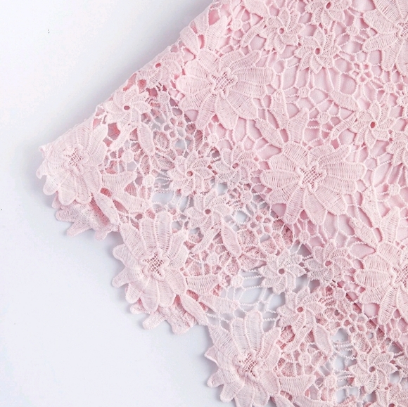 Dresses | New Embroidered Lace Off Shoulder Bodycon Dress Pink | Poshmark